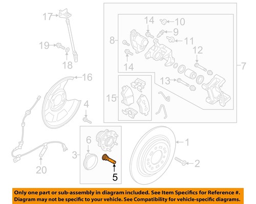 HYUNDAI OEM 06-25 Accent Rear Suspension Brake Components-Wheel Stud ...