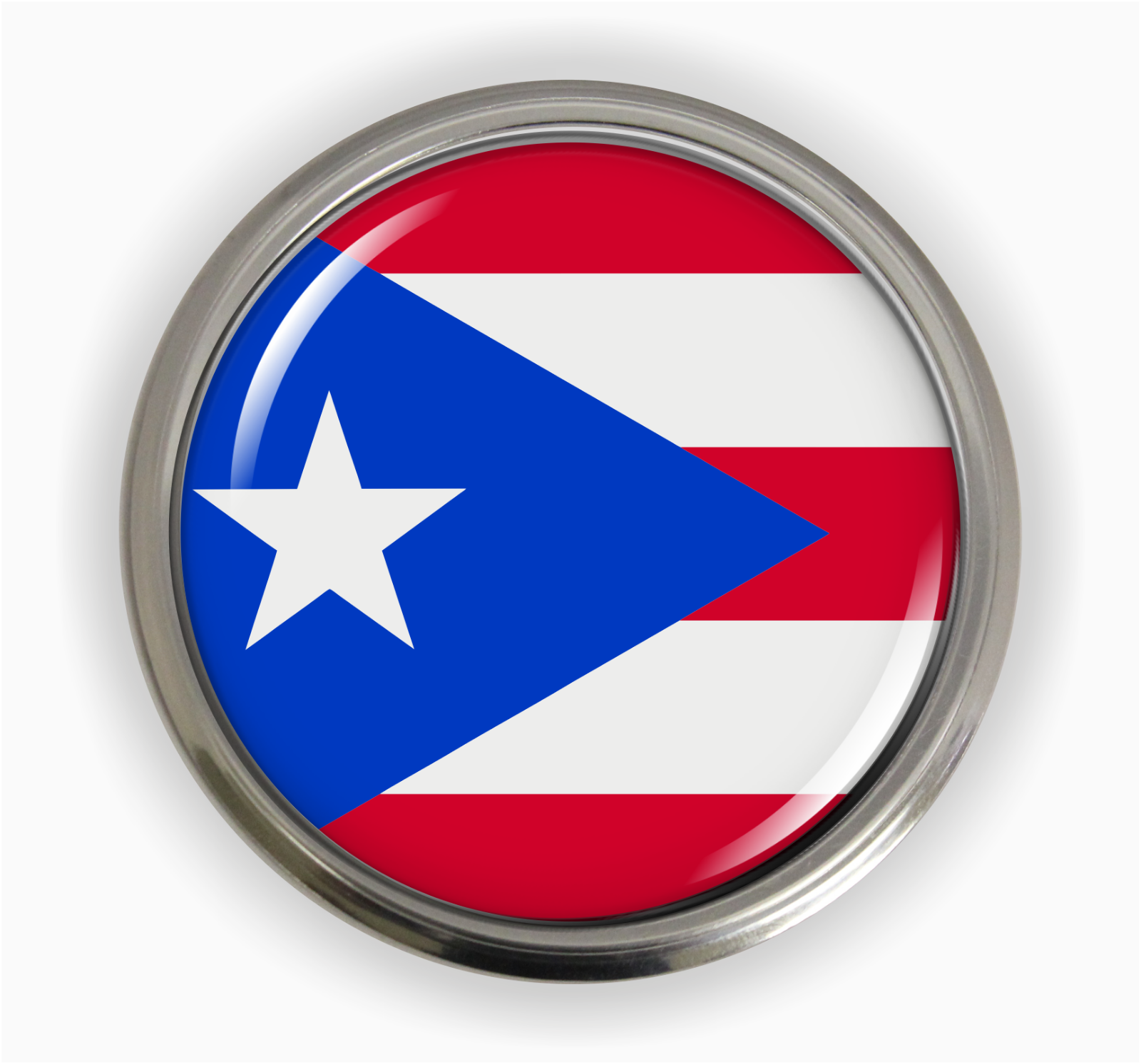 Puerto Rico FLAG 3D Domed Emblem Car Sticker Chrome ROUND Bezel | eBay
