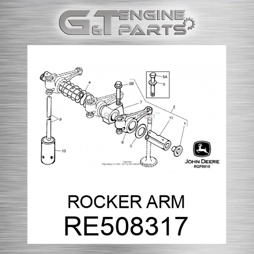 RE508317 ROCKER ARM fits JOHN DEERE (New OEM) | eBay