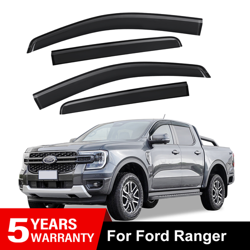 4pc Set Tinted Wind Deflectors Rain Guard For Ford Ranger 2023+ Raptor ...