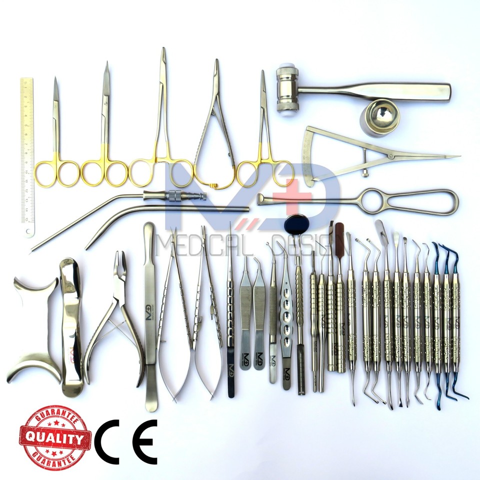 Dental Micro Oral Surgery Instruments Kit Implantology Dental Surgery ...
