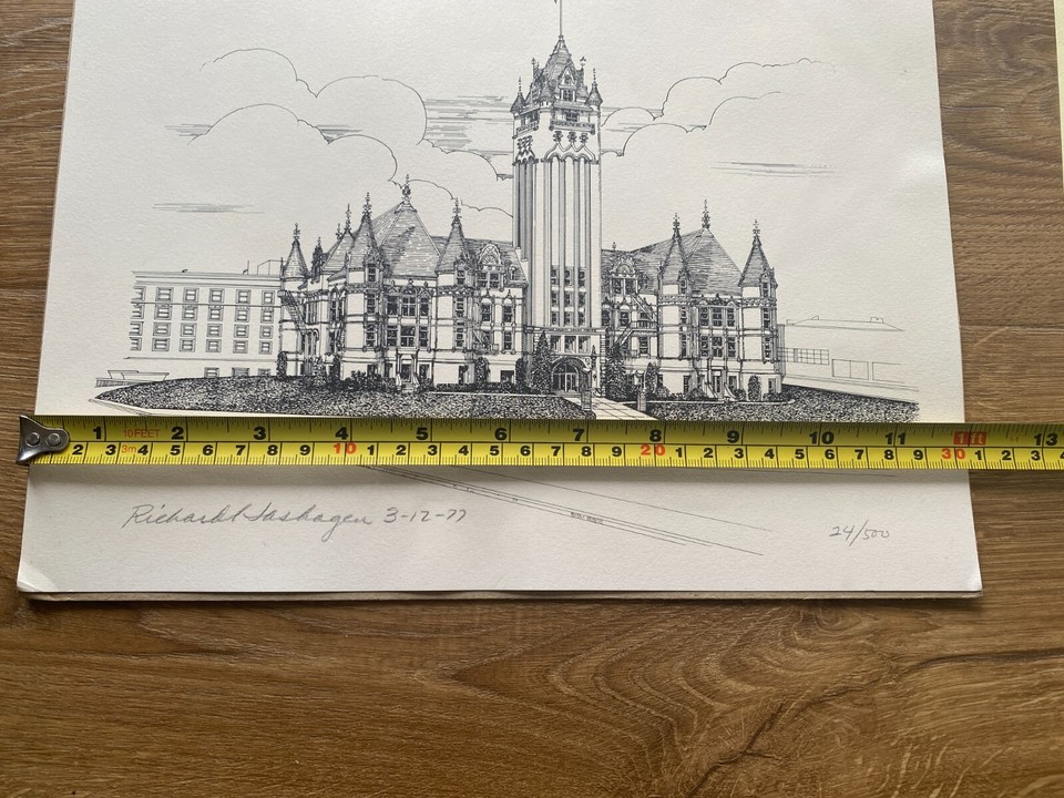 Richard Hashagen 12"x9" Limited Print Signed - Spokane County Court ...