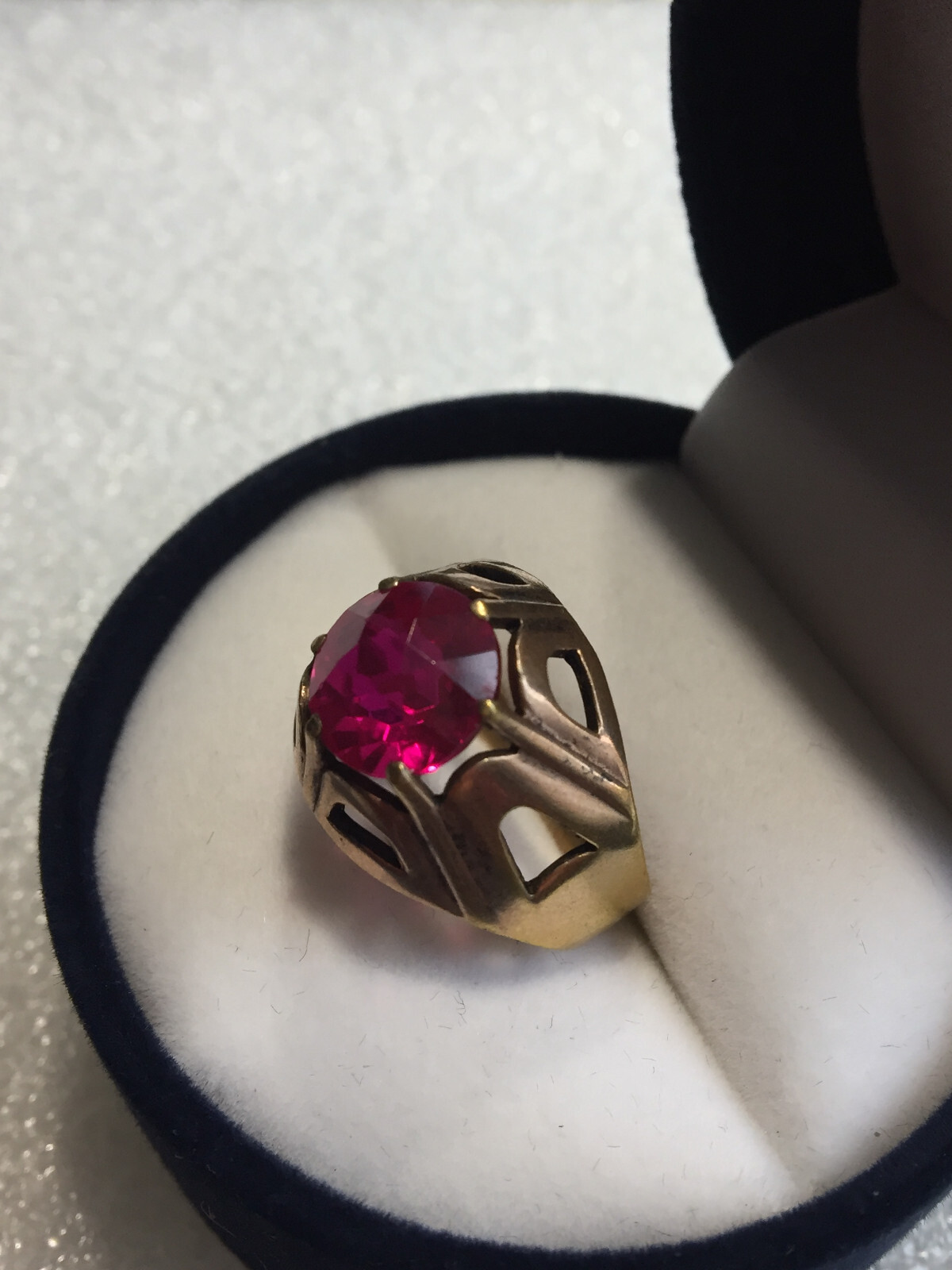 Rings silver 875 Gold plated Red corund Russian Soviet Silver vintage ...