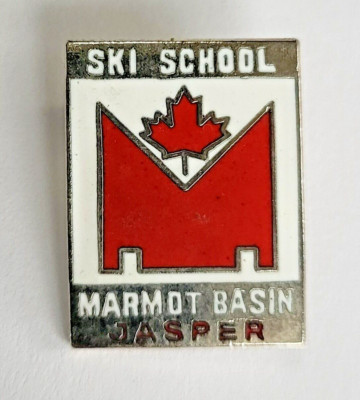 Vintage Marmot Basin Ski School Jasper Alberta Lapel Pin | eBay