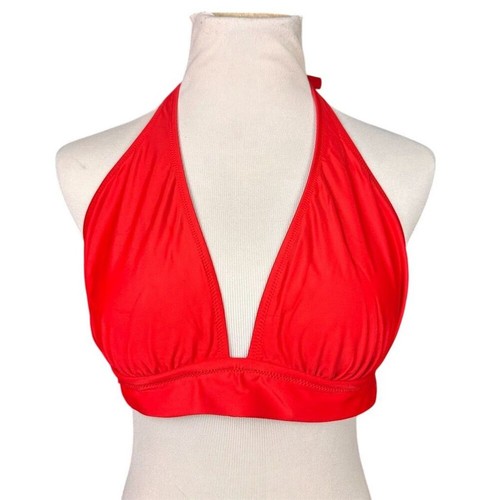 NWT J. Crew Women's Red DD Halter Tie-Back Bikini Swim Top Mesh Size M ...