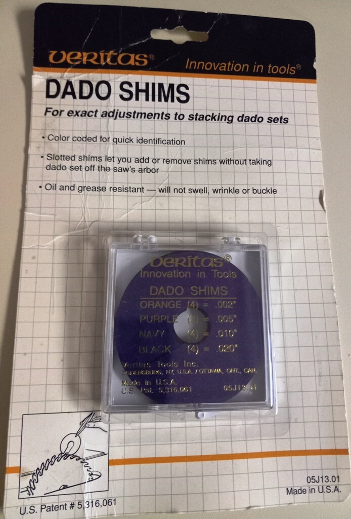 Veritas Dado Shims 5/8" Arbor #05J13.01 Made In U.S.A. for sale online ...