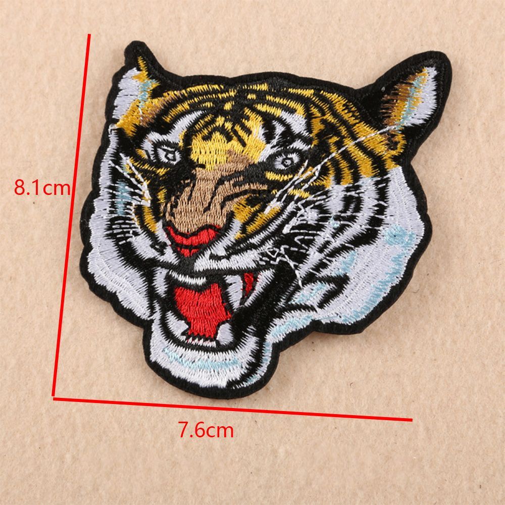 Transfer DIY for Clothes Animal Patches Tiger Head Patch Iron on Kids Stickers | eBay