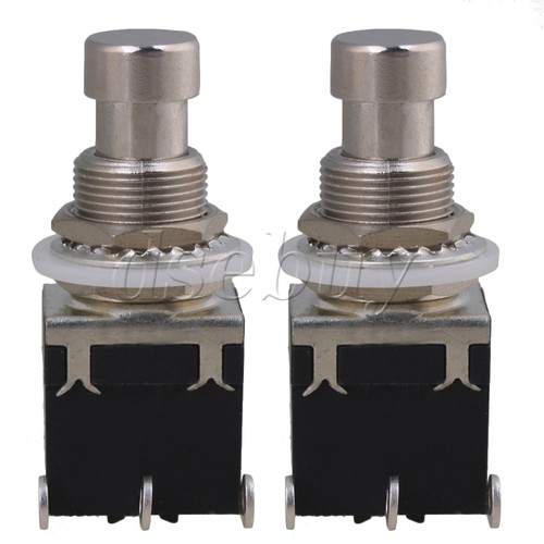 4 Pcs Black Large 3-pin Guitar Effects Pedal Stomp Box Foot Switch 43mm ...