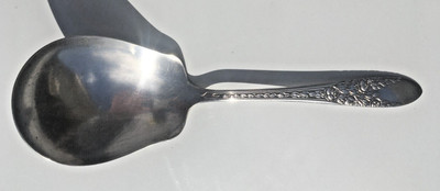 Antique Silver Serving Spoon from National Silver 8.5" - Rose Pattern ...