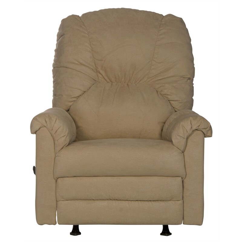 Catnapper Winner Rocker Recliner in Linen Beige Polyester Microfiber ...