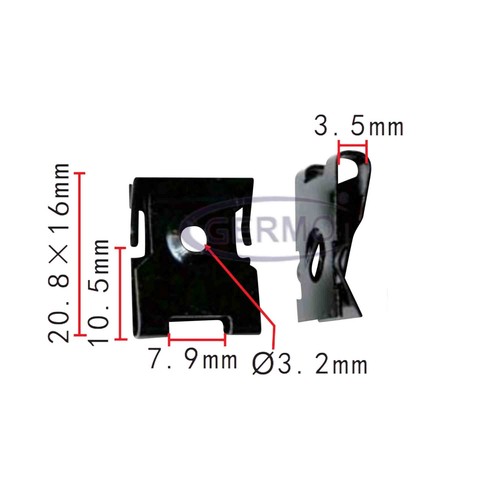 10 x Blechmutter Schnappmutter Klemm-Mutter Clips passend für VW ...