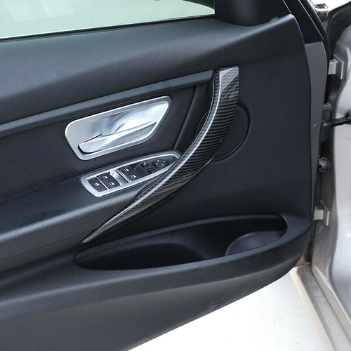 Interior Real Carbon Fiber Door Handle Sheath Trim For BMW 3 Series F30 ...