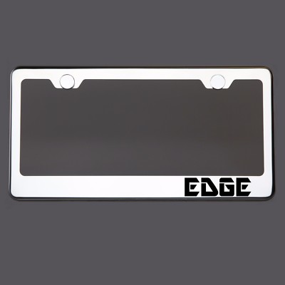 Polish Mirror License Plate Frame EDGE Laser Etched Metal Screw Cap | eBay