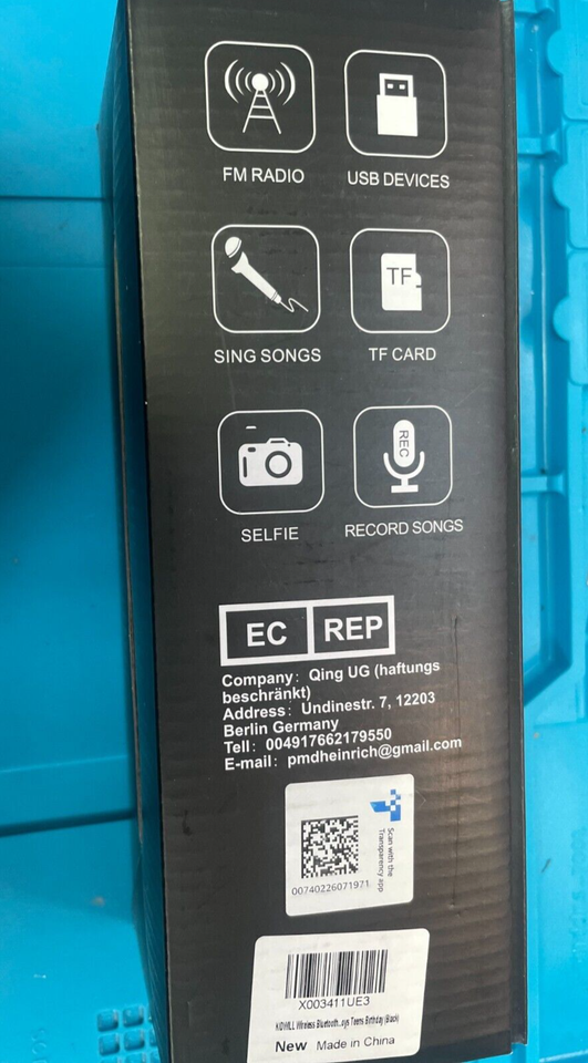 Wireless Bluetooth Handheld Karaoke Microphone Speaker KTV Player USB ...