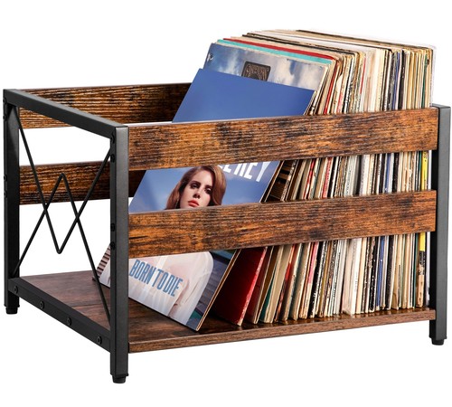 Vinyl Record Storage Crate,Wooden Storage Box,Classic Cube CD Album ...