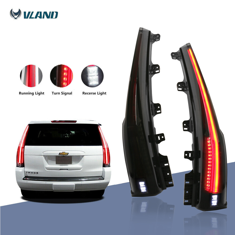 Pair Smoked LED Tail Lights for 2015-2020 Chevrolet Tahoe Suburban Rear ...
