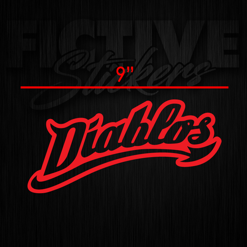 Diablos Rojos de Mexico Sticker Decal 9" RED | Size: 9" | Color: RED
