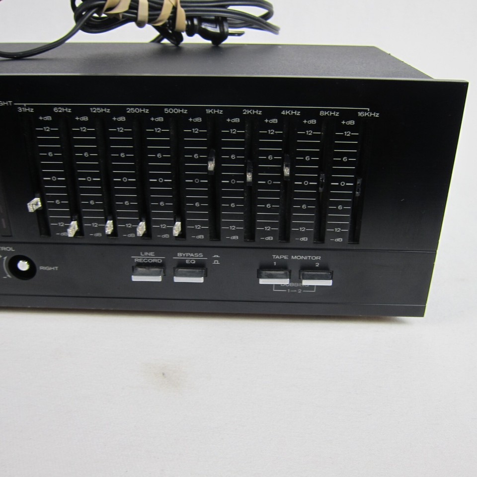 Vintage BSR Model 1100 10-Band Stereo Frequency Equalizer EQ Black ...