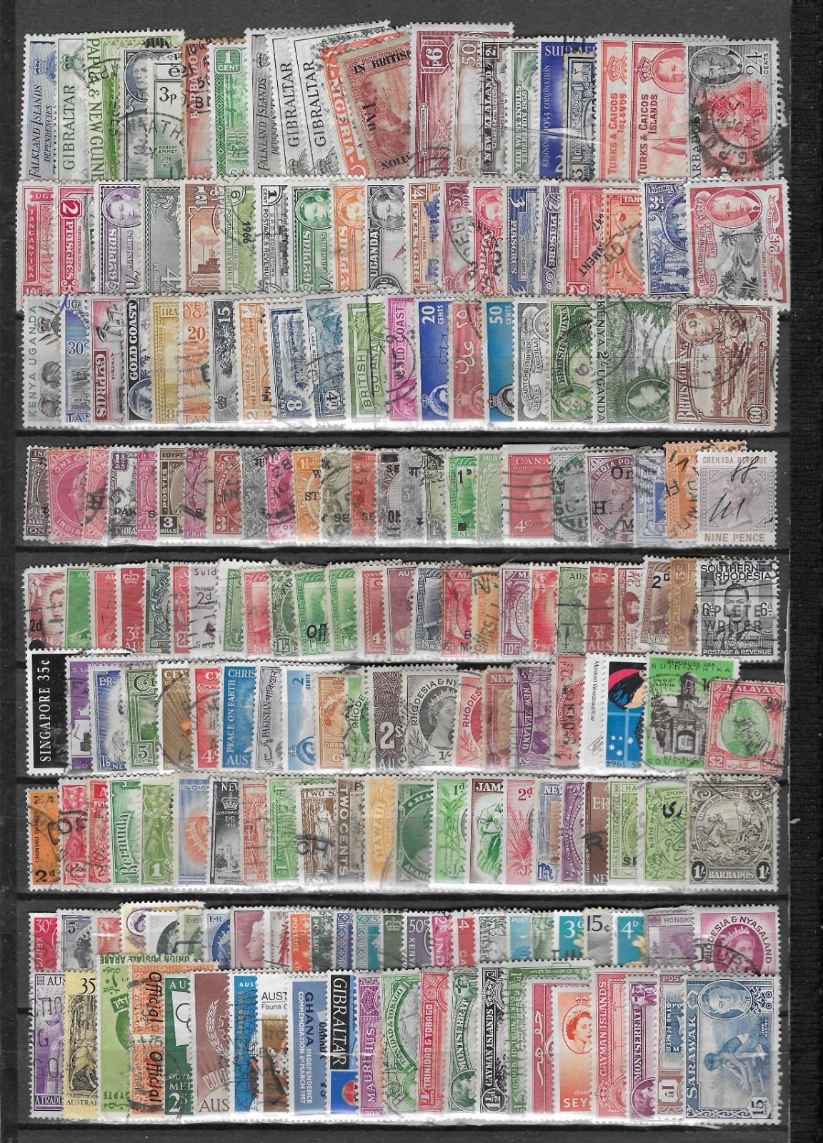 1882/65 EXCELLENT BRITISH COMMONWEALTH OLDER COLLATION APPROX 200 ...