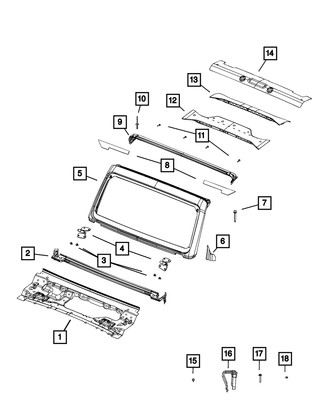 Genuine Mopar Windshield Footman Loop 68455153AA | eBay