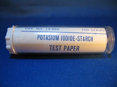 Potassium Iodide Starch Paper [Vial of 100 Paper Test Strips], Fisher ...