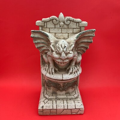 Winged Gargoyle Troll Gothic Bookend Statue Figurine Medievil Castle 10 ...