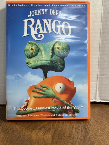 Rango DVD, 2011 Kids movie Nickelodeon Johnny Depp Extended Version ...