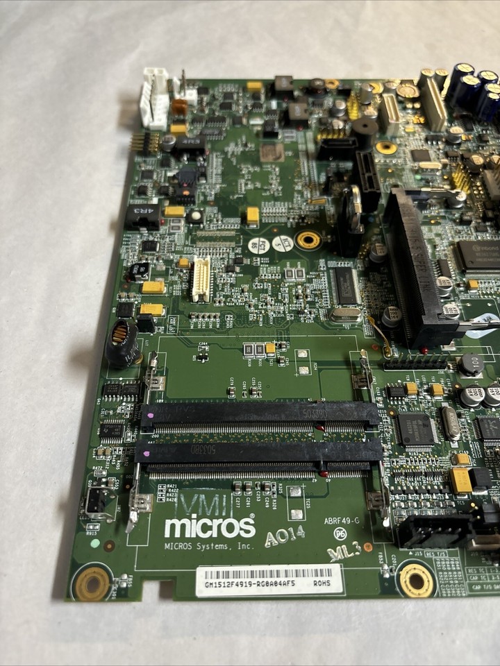 Micros Rev G Main System Board Intel N450 ABRF49 POS Workstation 5A ...