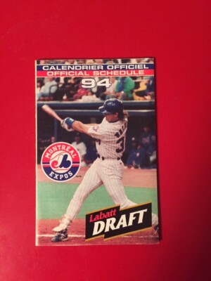 1994 MONTREAL EXPOS POCKET SCHEDULE BILINGUAL | eBay