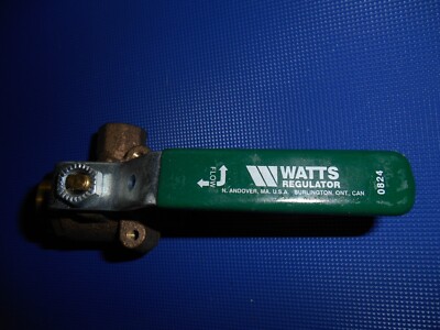 Watts Ball Valve Regulator # 0824 1/4" NPT ,Bronze Ball Valve 400 CWP ...