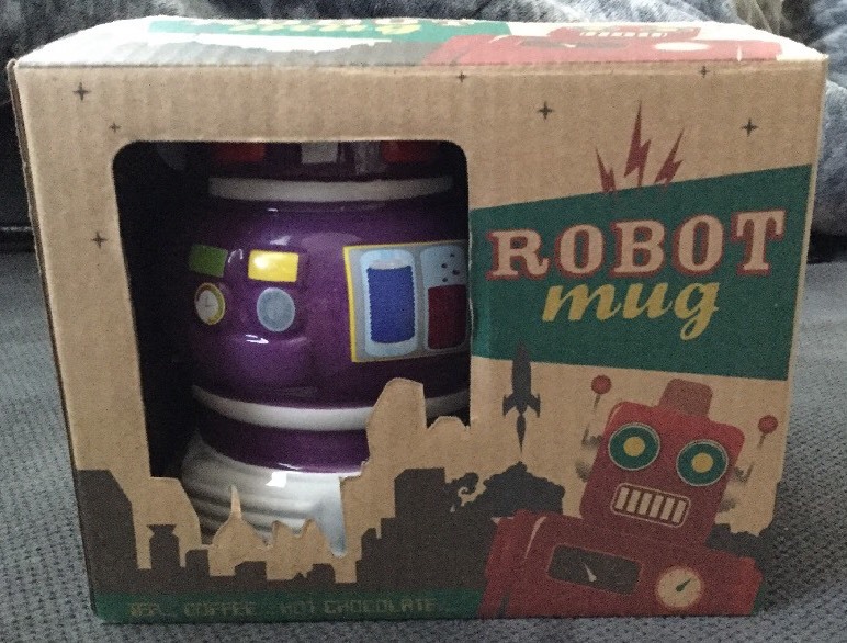 Novelty Robot Mug - Coffee Tea Cup Retro Geek Funky Boxed Gift Ceramic ...