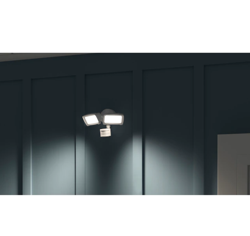 Good Earth Lighting 180-Degree 2138-Lumen White Hardwired LED Outdoor ...