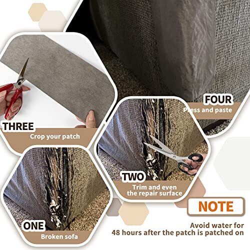 Sofa Fabric Repair Patch Oversized Microfiber Patch self Adhesive ...
