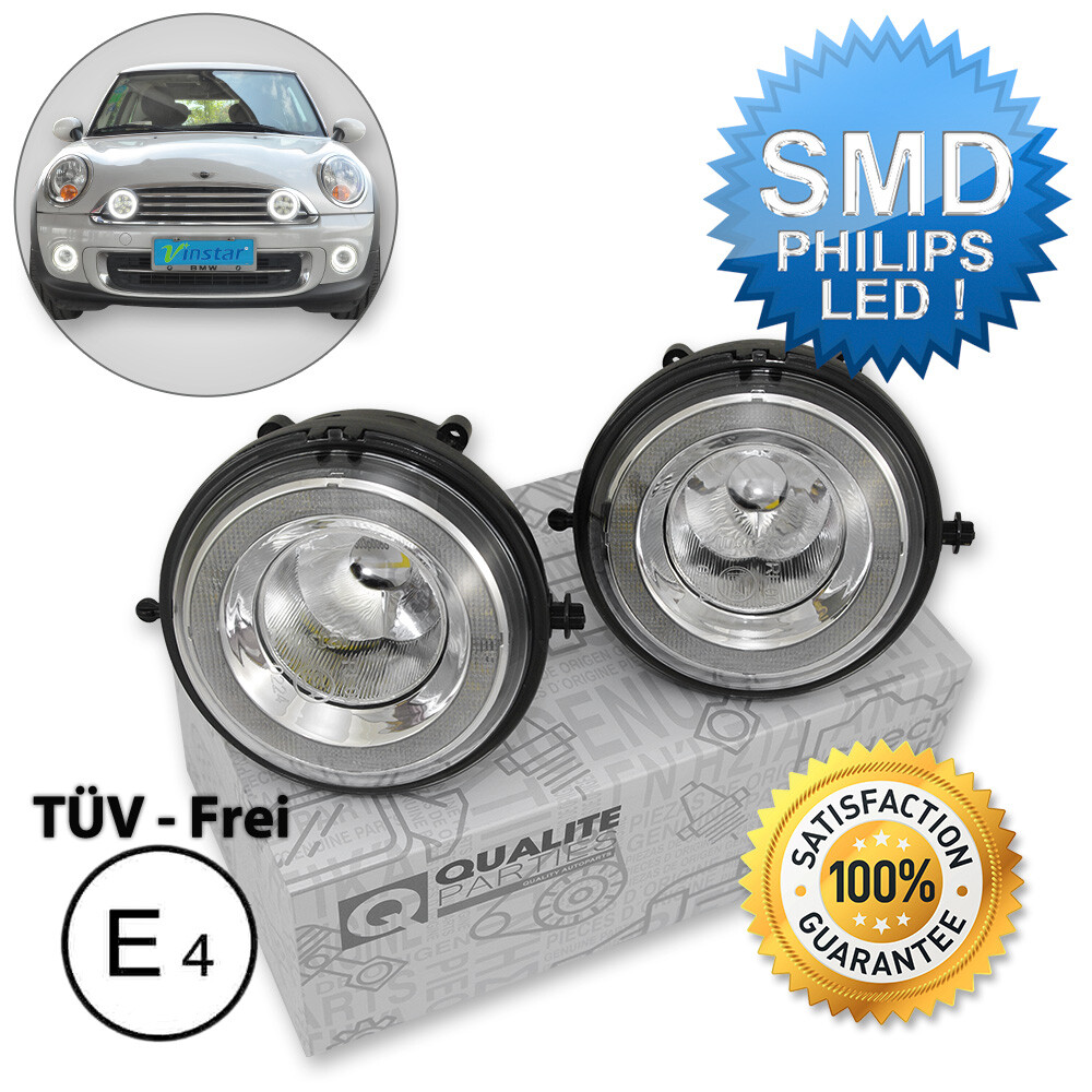 2x OEM NEBELSCHEINWERFER + TAGFAHRLICHT CCFL LED FÜR MINI R55 R56 R57 ...