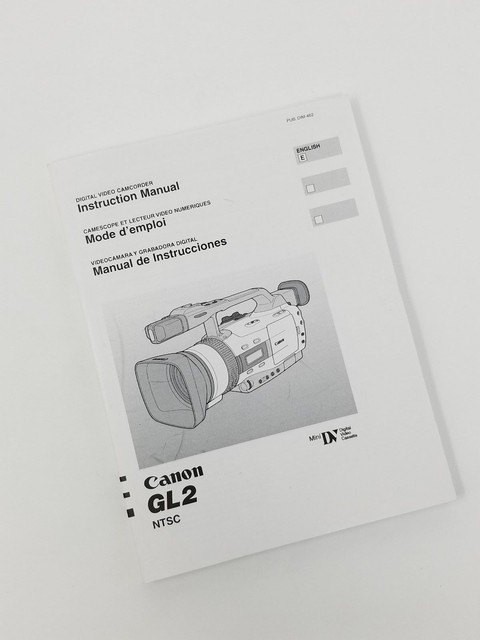 Canon GL2 Instruction Owners Manual Book for sale online | eBay