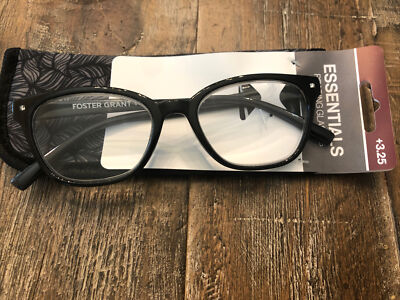 Essentials Reading, Black Glasses 3.25 Strength, With Matching Case | eBay