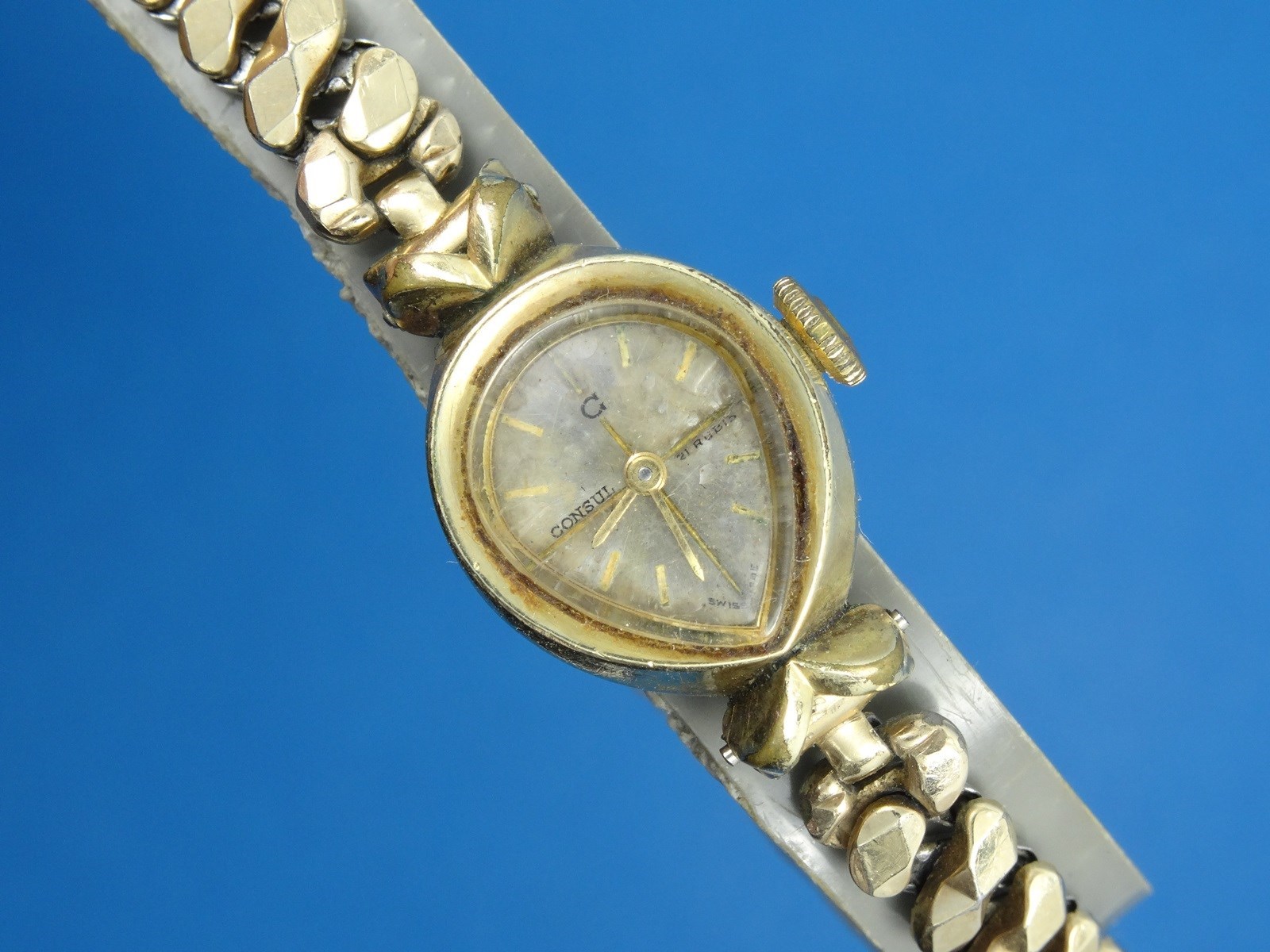 VTG 50's SWISS MADE ROLLED GOLD CASE with 21 JEWELS WORKING LADIES ...