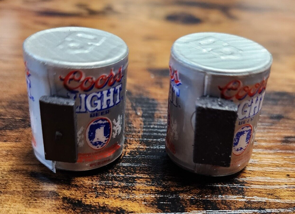 Lot of 2 Coors Light Plastic Beer Can Magnets 1.25" | eBay