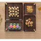 Candy Plate Set Snack Serving Plate Tray Luxury Walnut Hard Wooden ...