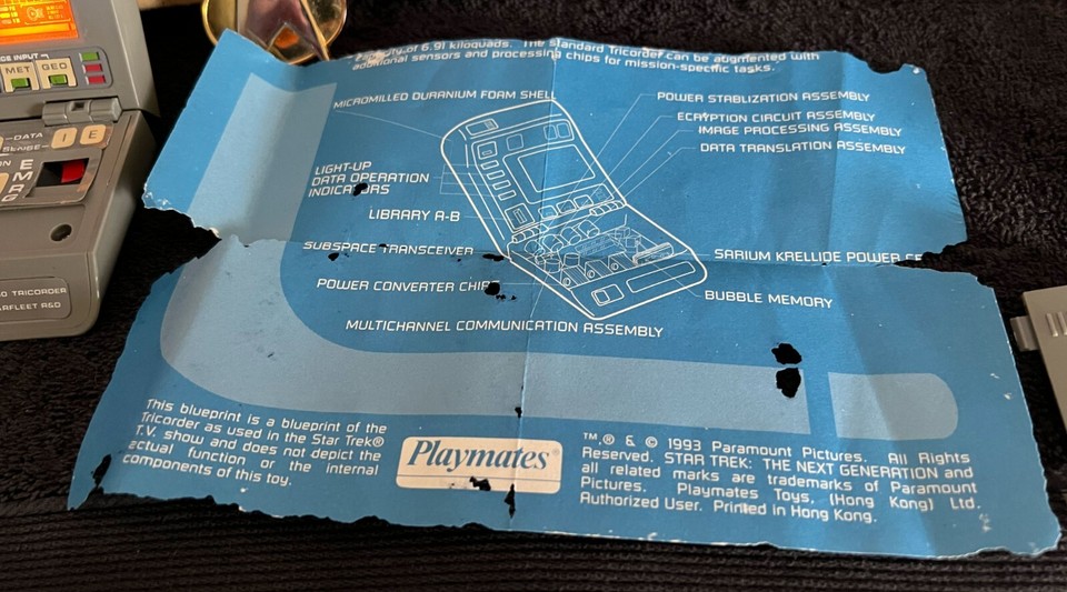 TRICORDER & COMMUNICATOR • WORKING • PLAYMATES • STAR TREK THE NEXT ...