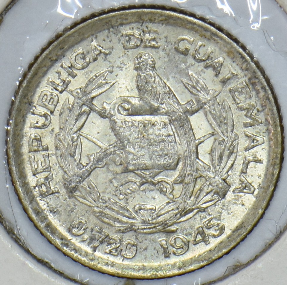 Guatemala 1945 T-99 5 Centavos Bird Quetzal animal 290417 combine ...