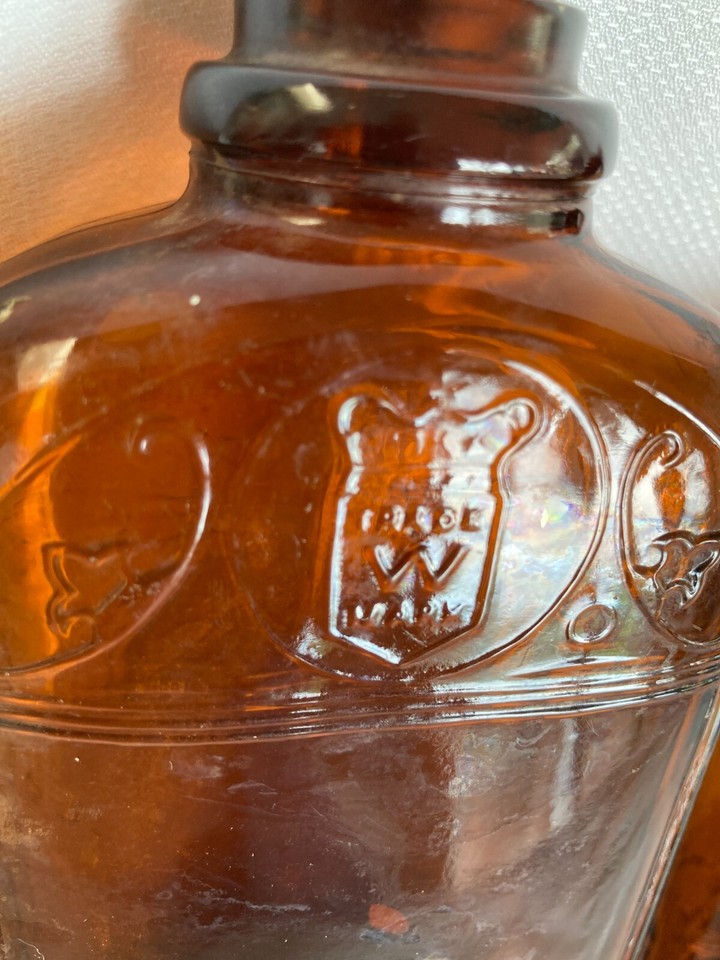 Antique vintage one pint whisky flask bottle Trade Mark W | eBay