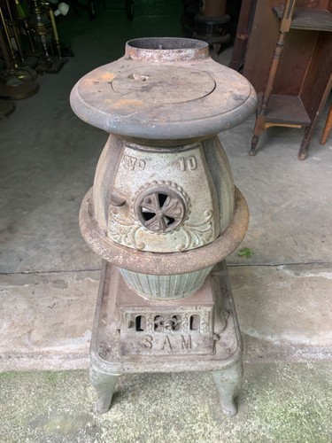 Antique SAM No 10 Pot Belly Stove/All origional/Pickup only! | eBay