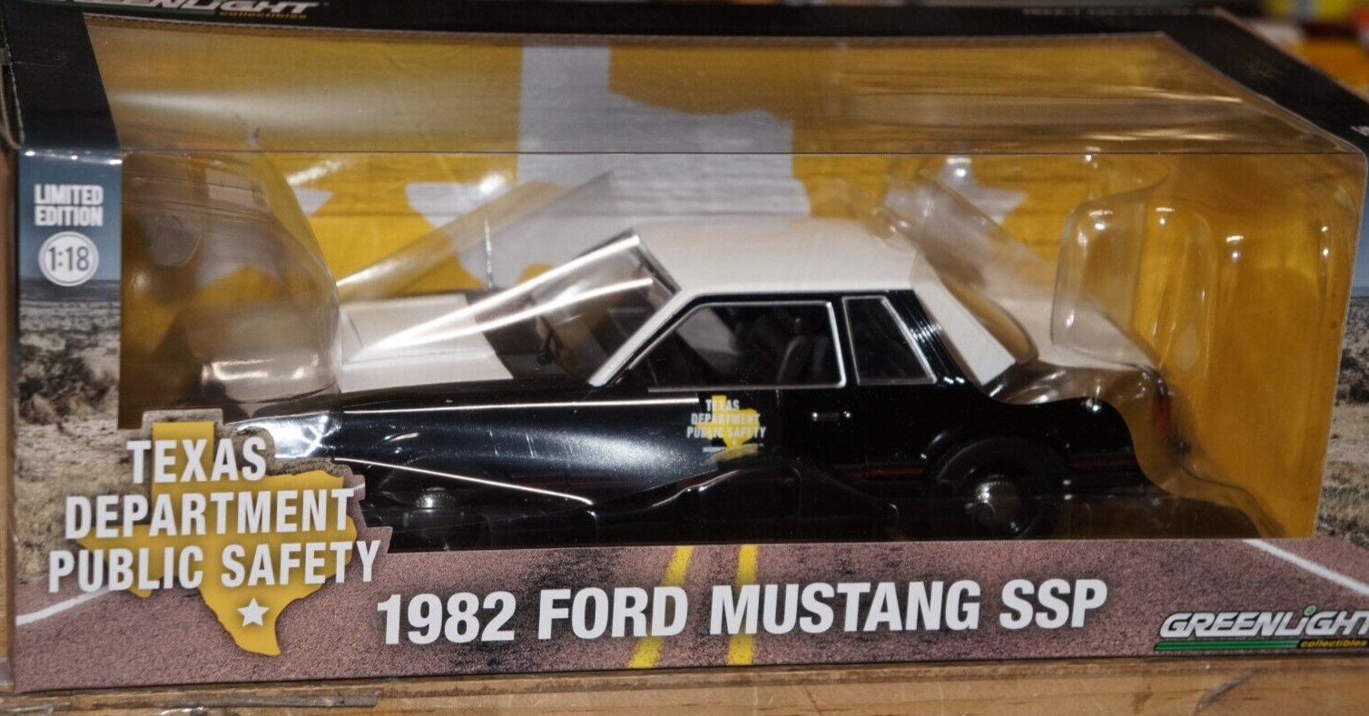 1982 FORD MUSTANG SSP TEXAS HIGHWAY PATROL DPS POLICE CAR 1/18 ...