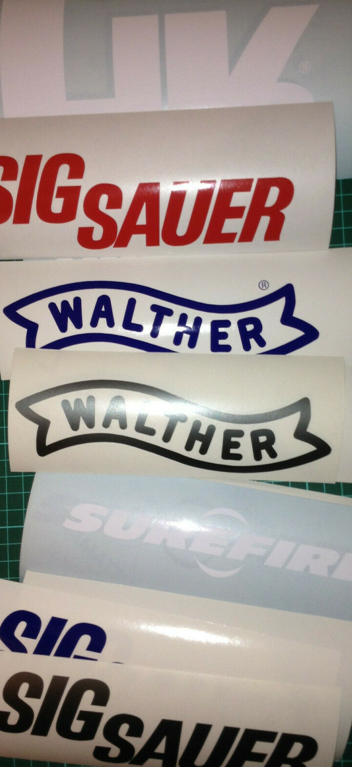 Gun Stickers Pack 12 Firearm Decals Winchester Browning Colt CZ Barrett ...