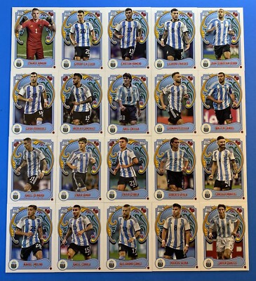 2023 Topps Argentina Fileteado Soccer (20) Card Lot - World Cup & Copa ...