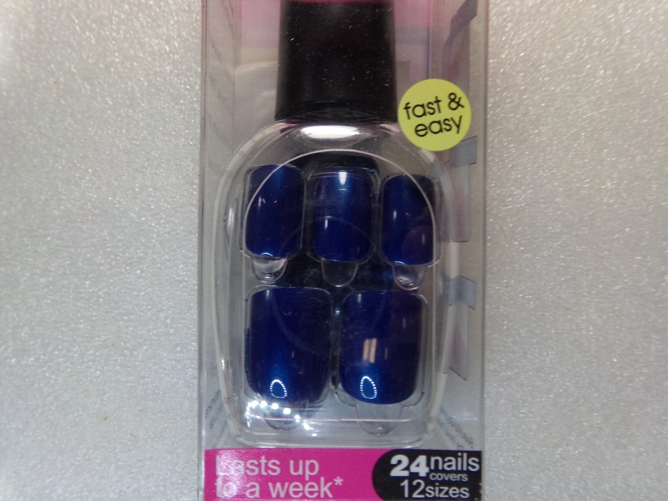 Nadeco Nails "Compare to imPRESS" Press-on Nails short, Shiny Red Pink ...