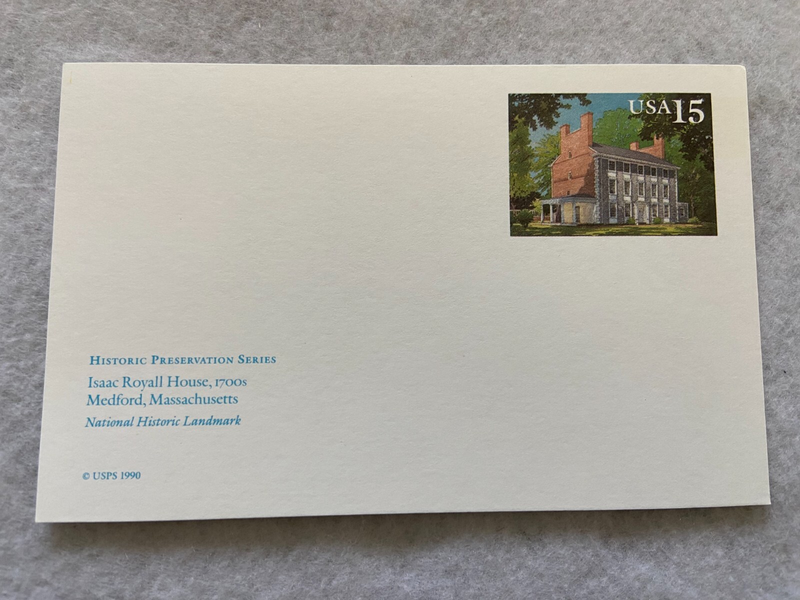 Isaac Royall House, 1700s, in Medford MA. USA 15 cents Vintage Postcard ...