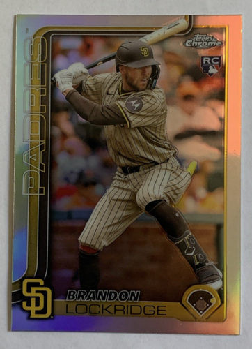2025 Topps Chrome Refractor Rookie Brandon Lockridge San Diego Padres ...
