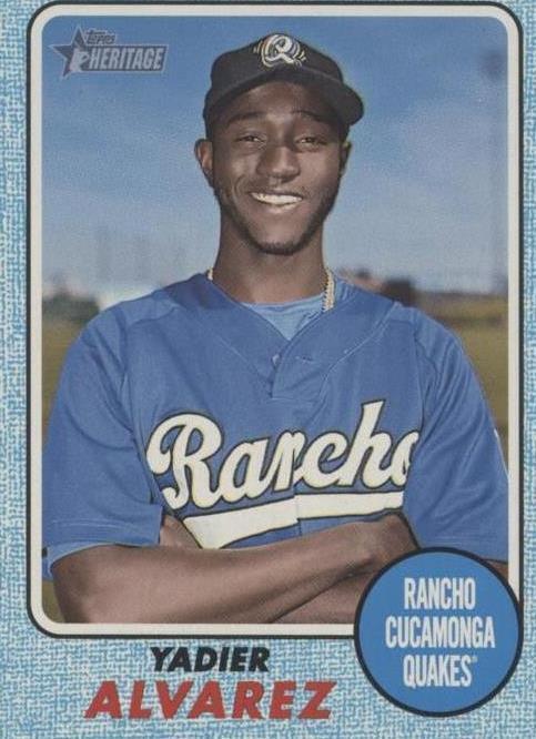 2017 Topps Heritage Minor League Edition - Yadier Alvarez #163 Blue /99 ...